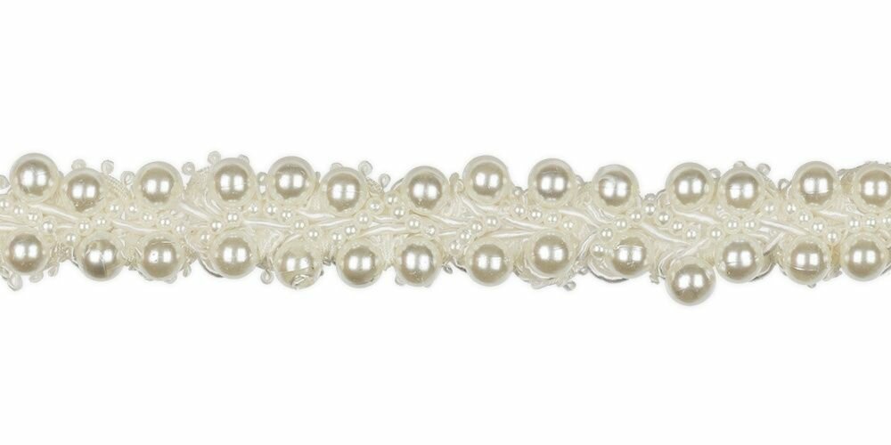 Декоративная лента Floranta "Scaevola", 20 мм, 5 м, №01, белая