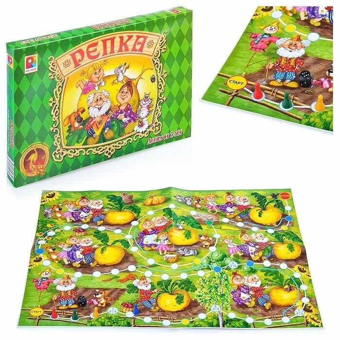 Настольная игра Радуга "Репка". Познавательная развивающая игра-ходилка.