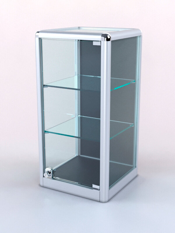 Витрина из профиля настольная №4-1 (з/с ДСП), Черный. Производитель товара - компания Westcom.