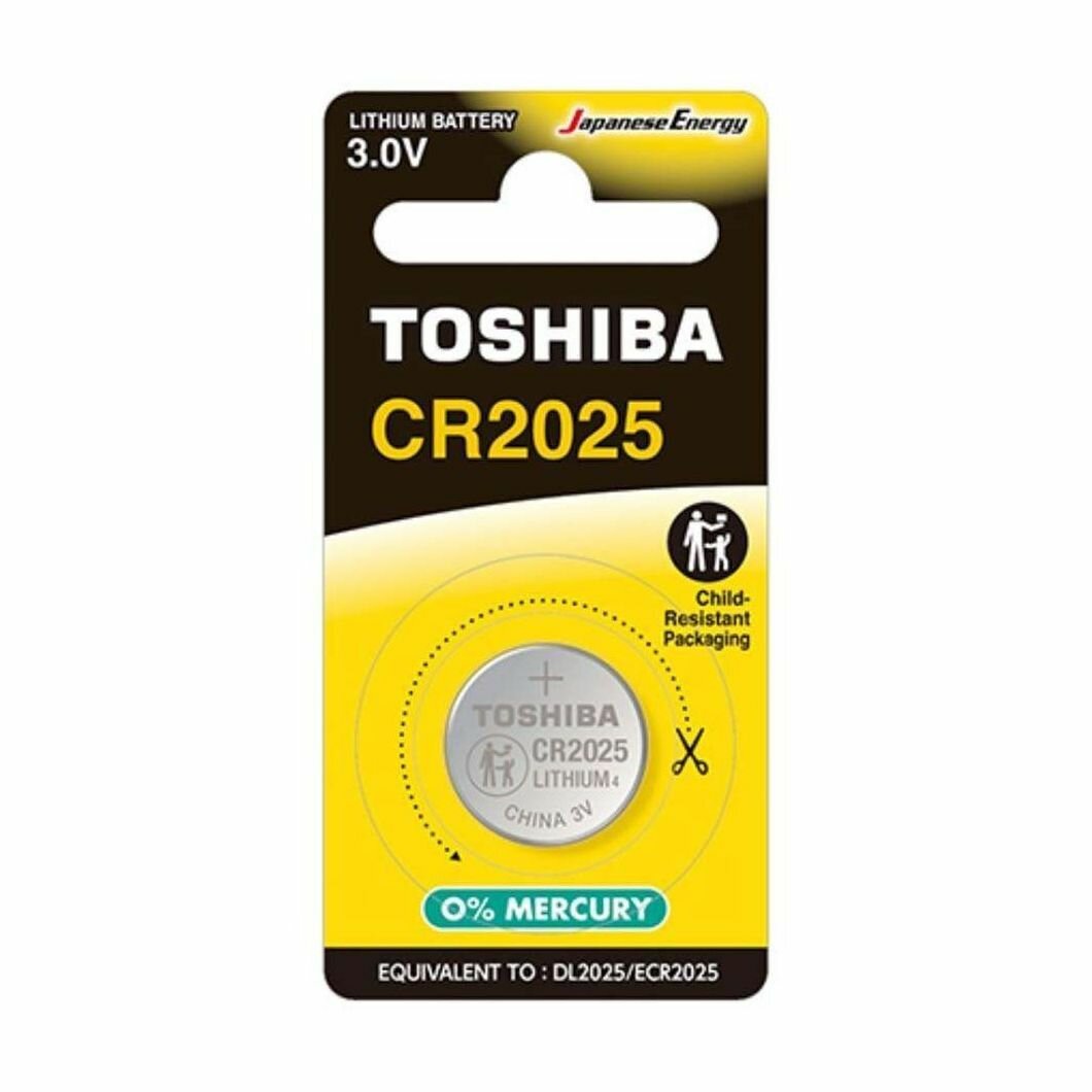 Батарейка литиевая TOSHIBA CR2025 дисковая 3В (бл1)