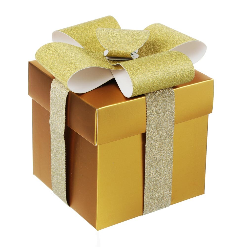 Подарочная упаковка бест "Коробка с бантиком", складная, картон, 10x10 см