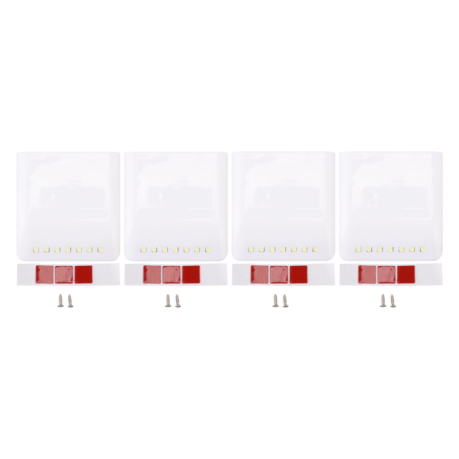 4 комплекта светодиодных светильников для шкафа, 7 светодиодных датчиков под освещением шкафа с теплым белым светом 2700K для ящика шкафа