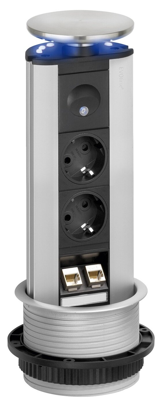 Выдвижной блок розеток EVOline Port Data 931.00.317