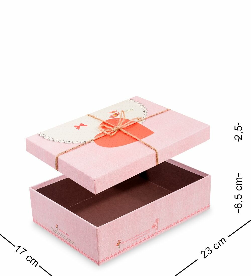 Коробка Прямоугольник цв. розовый