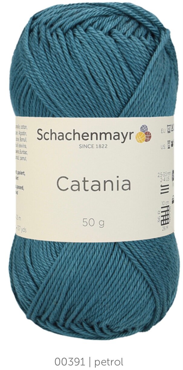 Catania /Катания/ пряжа Schachenmayr Originals, MEZ, 9801210 (00391, petrol (петроль), бирюзовый)