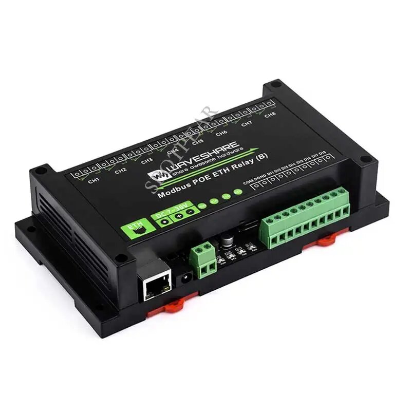 Промышленный 8-канальный релейный модуль Modbus RTU/TCP Ethernet для IoT