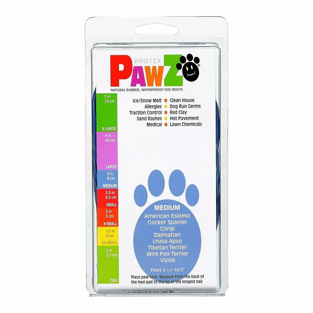 Ботинки для собак PawZ, M, Синий