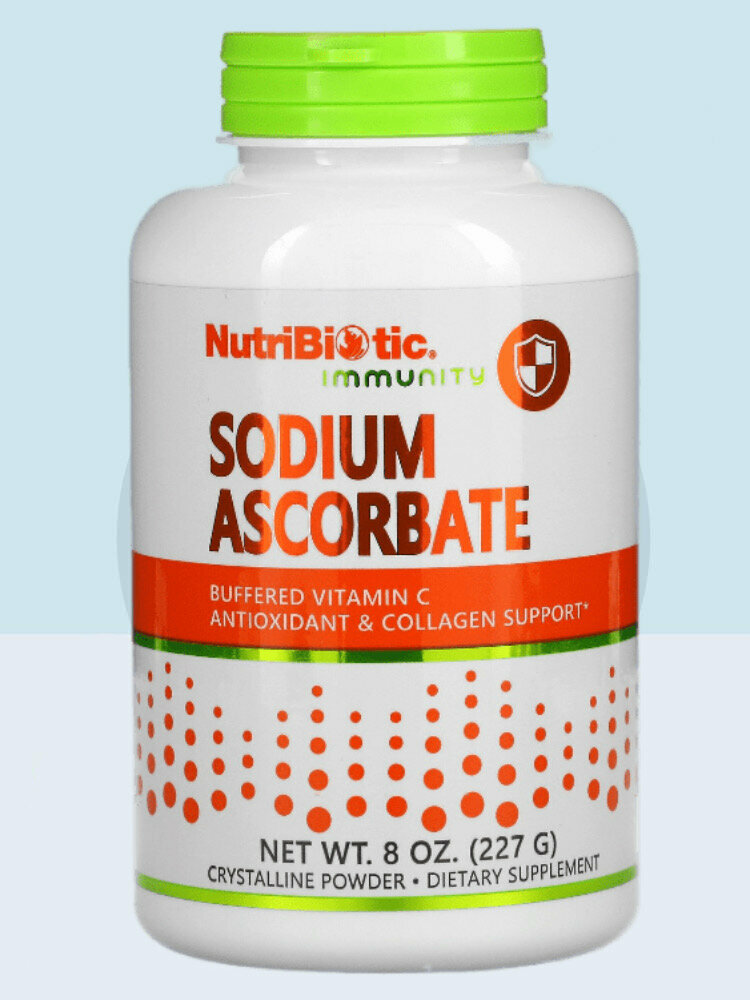 NutriBiotic, Immunity, аскорбат натрия, кристаллический порошок, 227 г (8 унций)