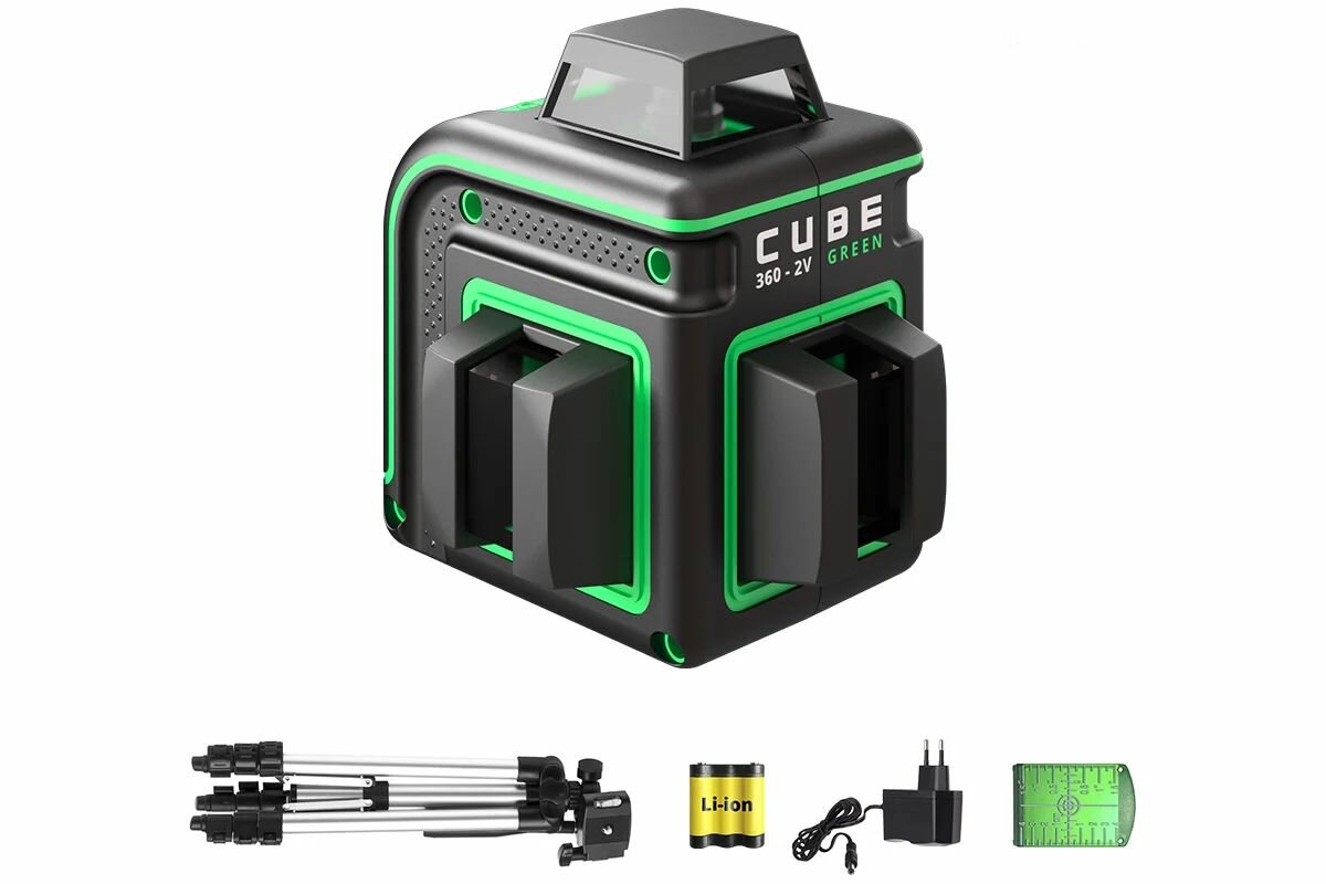 Лазерный уровень ADA Cube 360-2V GREEN Professional Edition А00571