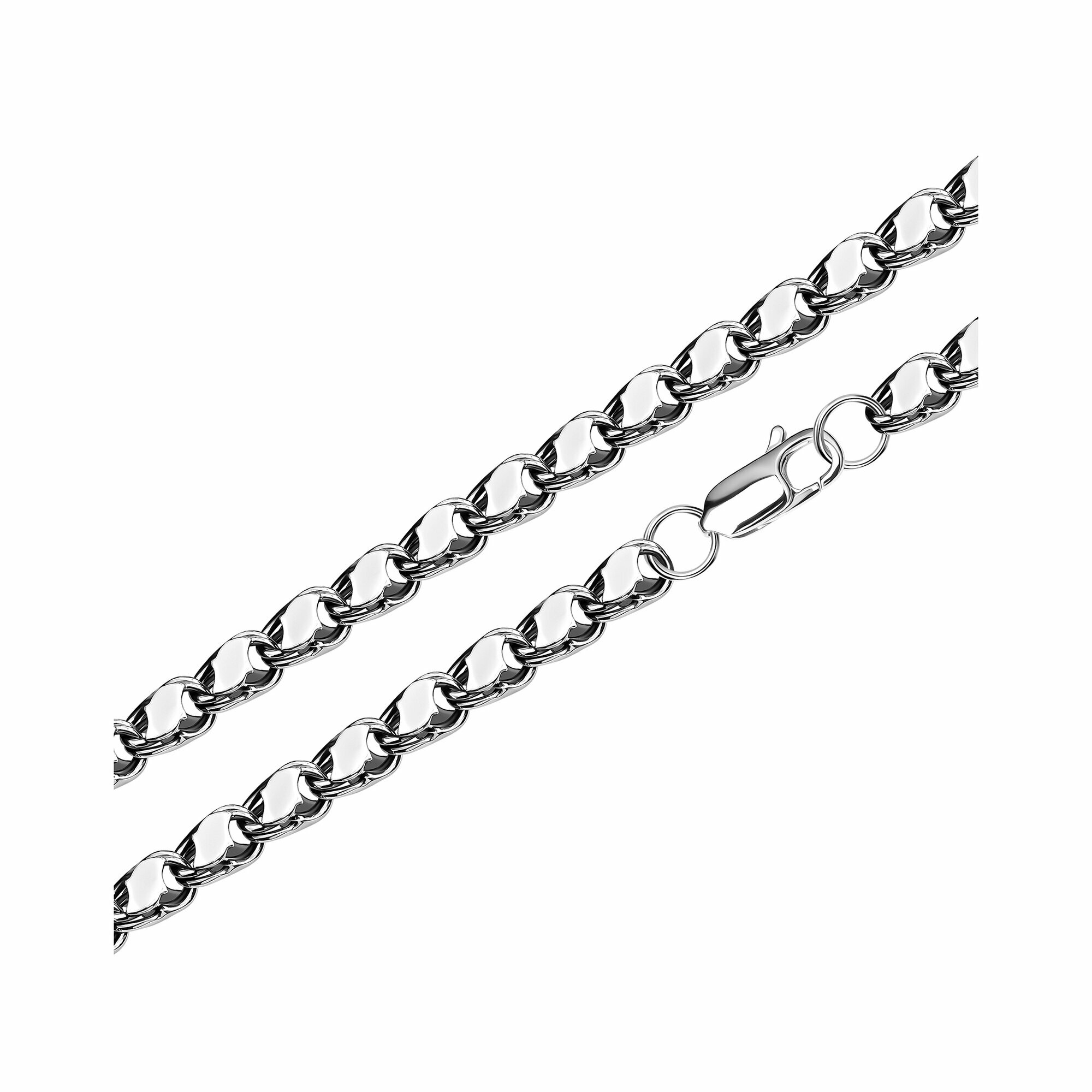 Цепь серебро, 925 проба, чернение