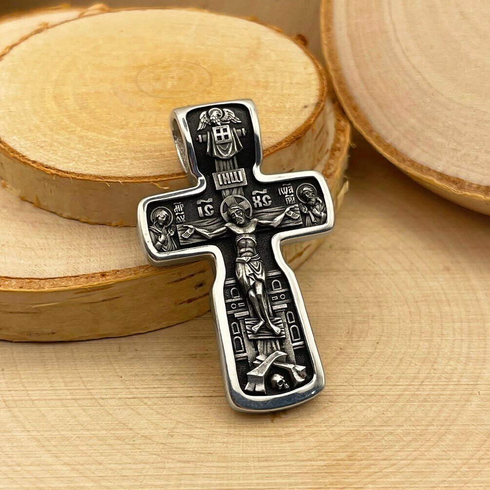 Крестик, серебро, 925 проба, оксидирование, чернение