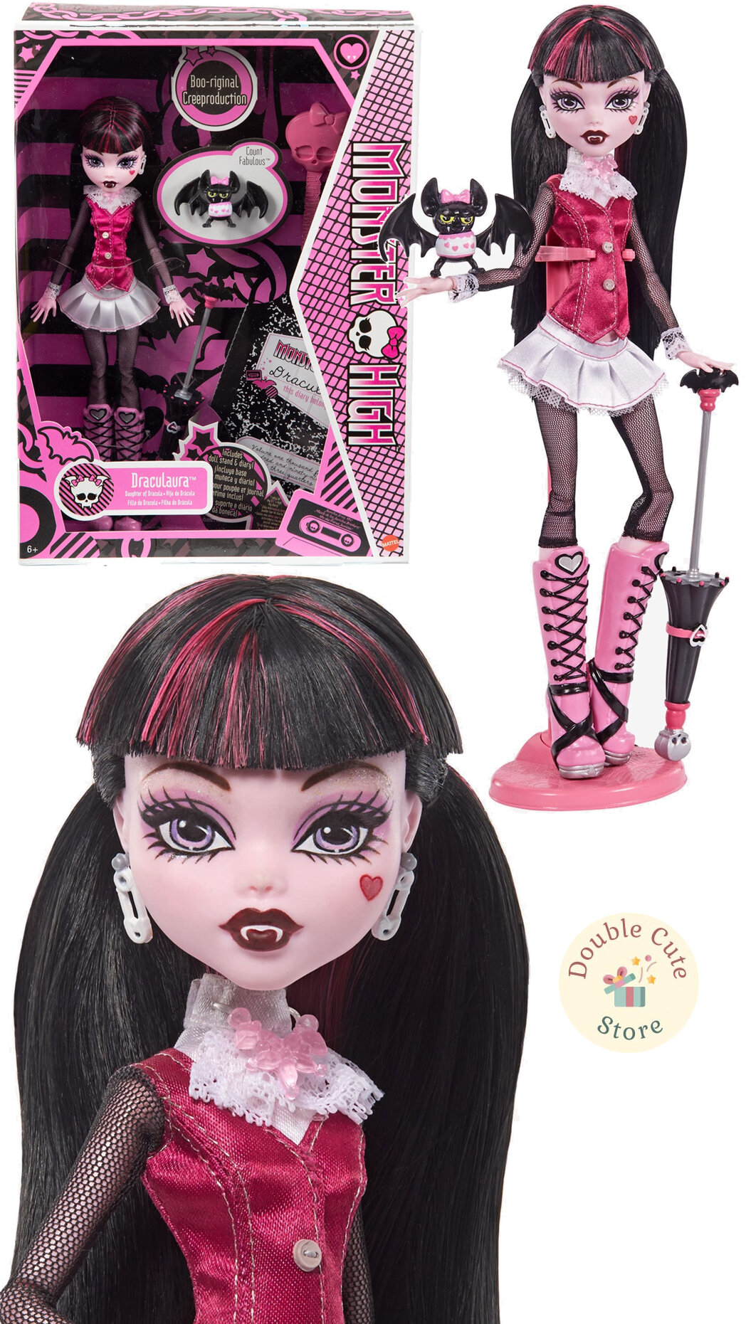Кукла Монстер Хай Дракулаура Репродукция Перевыпуск Monster High Draculaura Boo-riginal Creeproduction