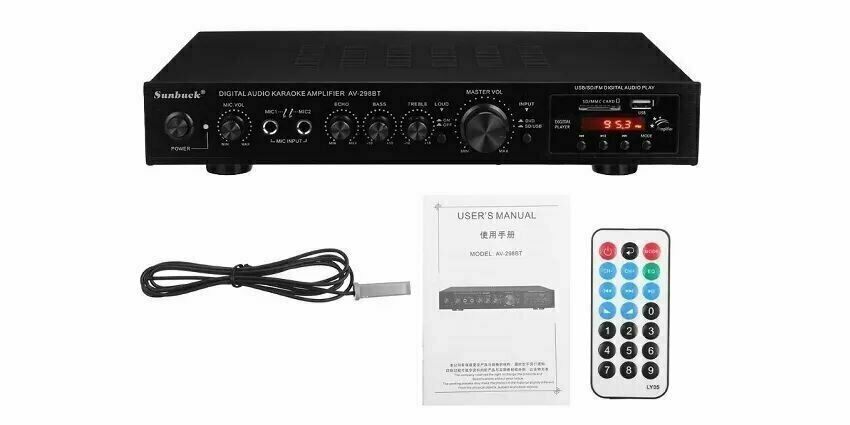 Аудио усилитель звука Sunbuck AV-298BT Bluetooth