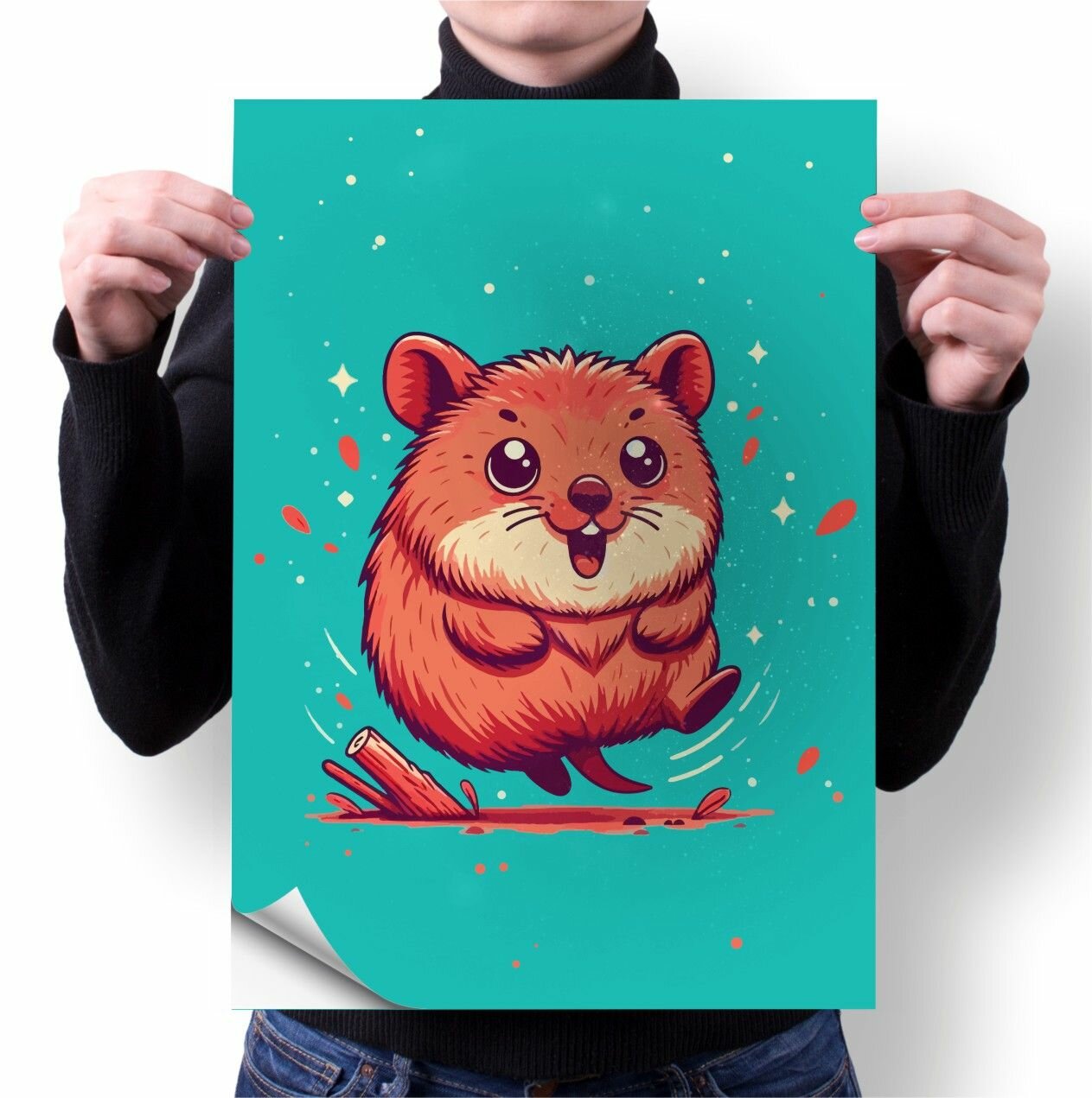 Плакат GOODbrelok А4 принт Квокка, Quokka