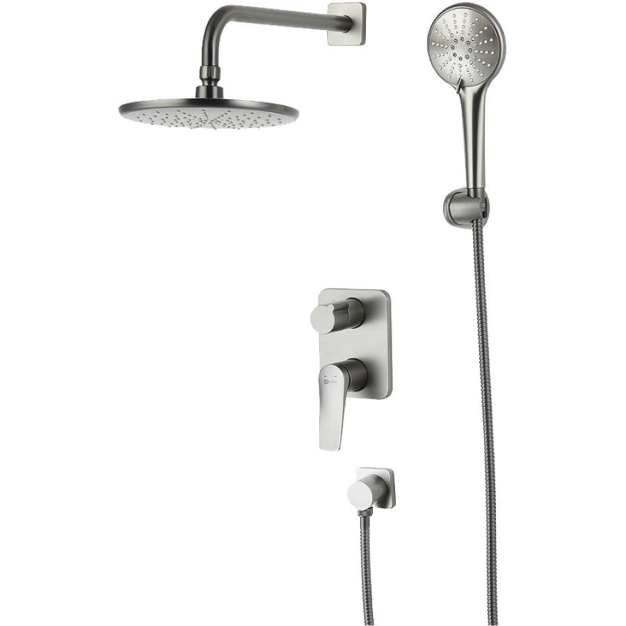 Душевой комплект Lemark Bronx LM3729GM С внутренней частью, графит