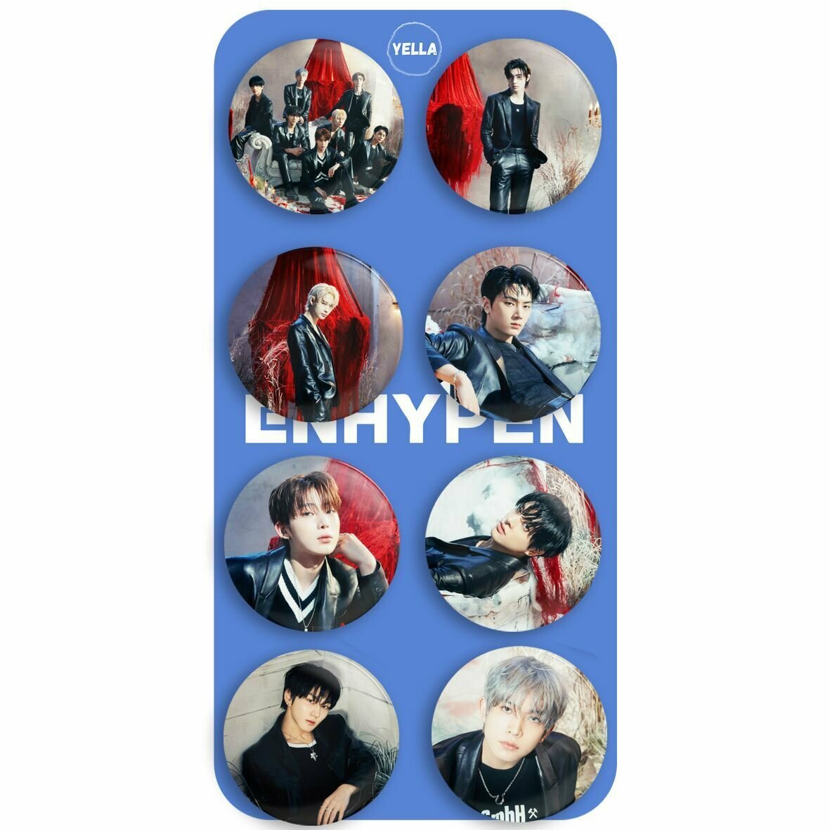 Набор из 8 значков 44 мм Enhypen