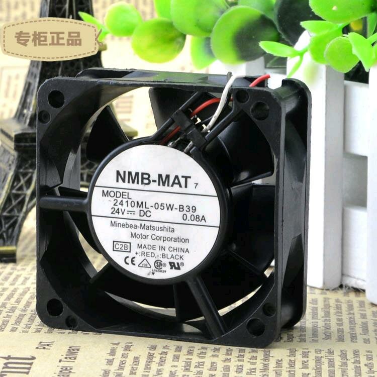 Оригинал 2410ML-05W-B39 6025 6CM 0.08A 24V inverter Вентилятор stall warning for NMB 60*60*25mm