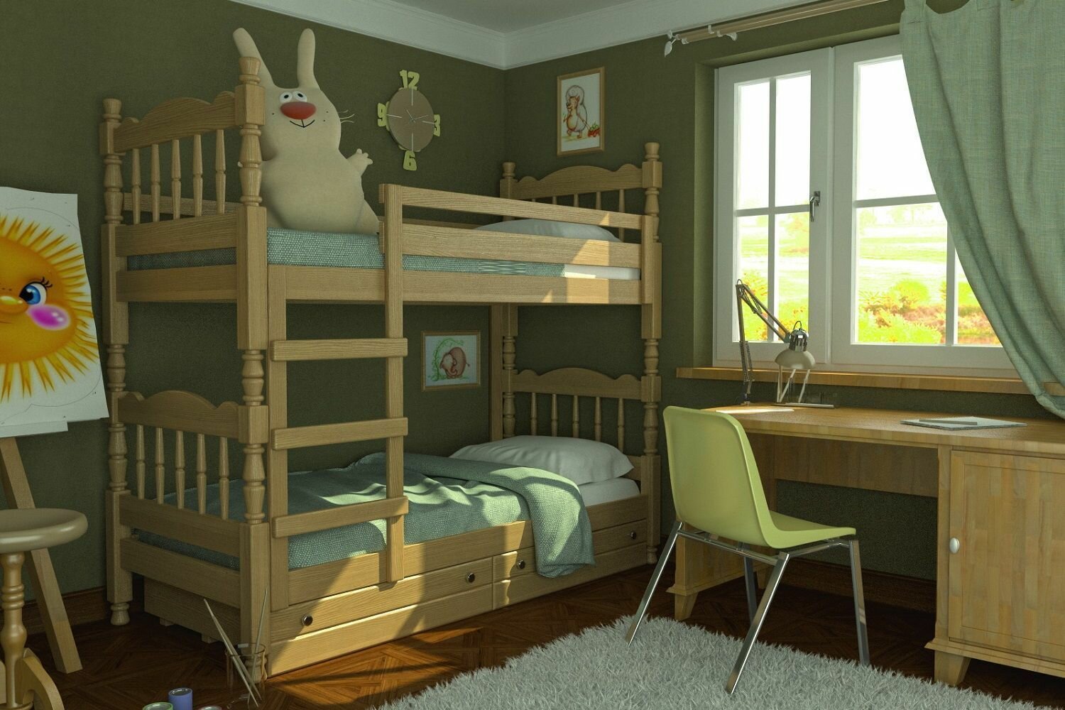 Соня Кровать Сосна 80х200