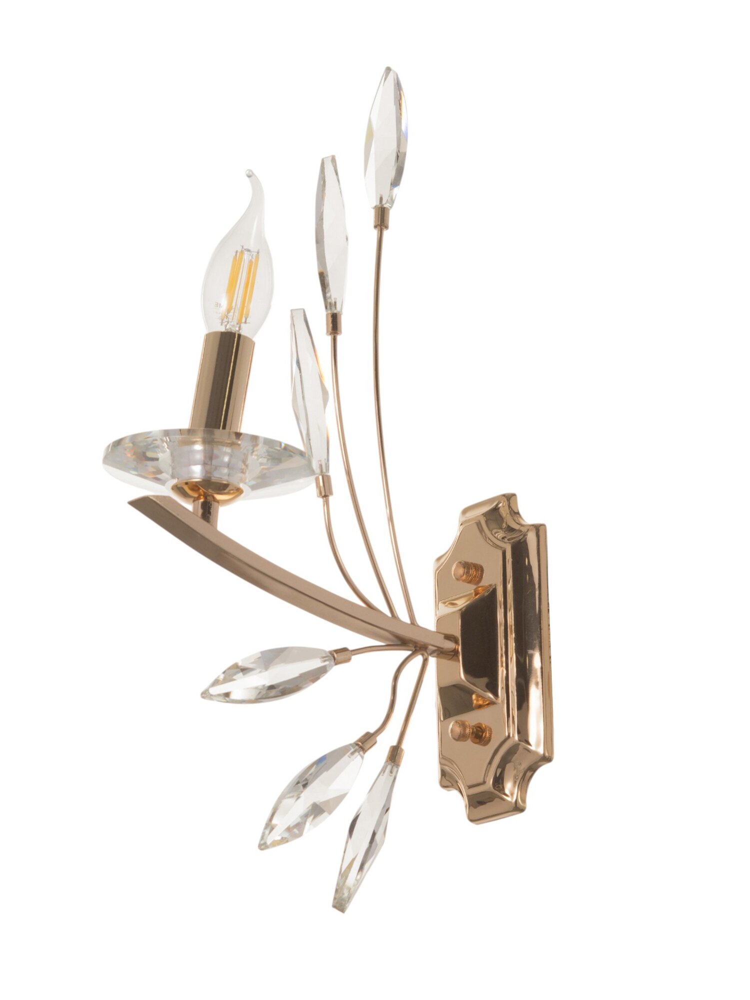 Бра настенное BayerLux «Барселона», 1хЕ14, 40 Вт, золото