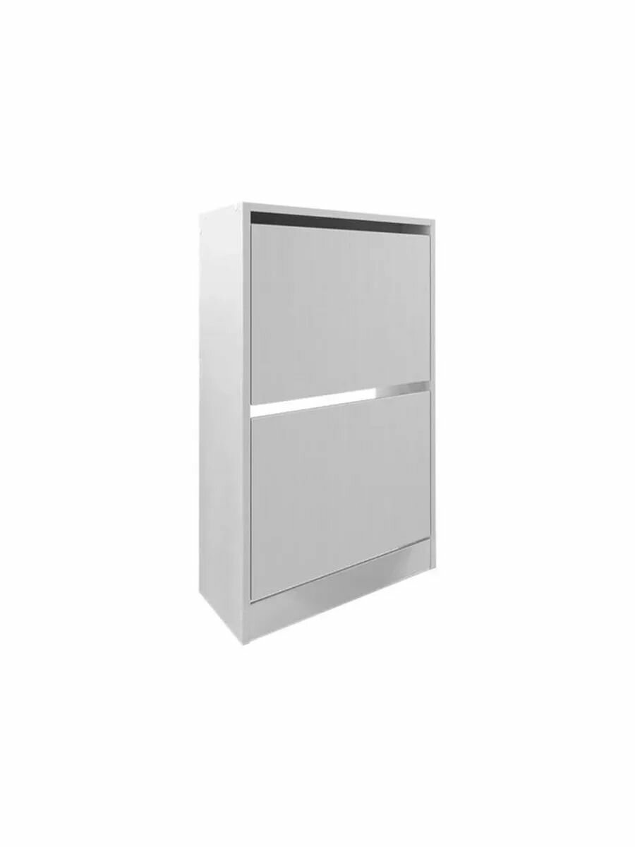 Обувница Лаком 2 с откидными дверцами, 52х22х82 см, Белый