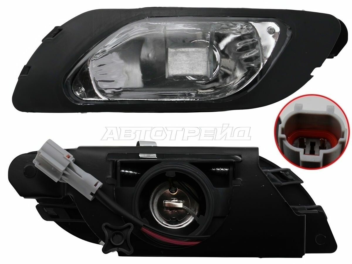 Фара противотуманная левая, хром для Дэу Нексия ST2222002CL SAT