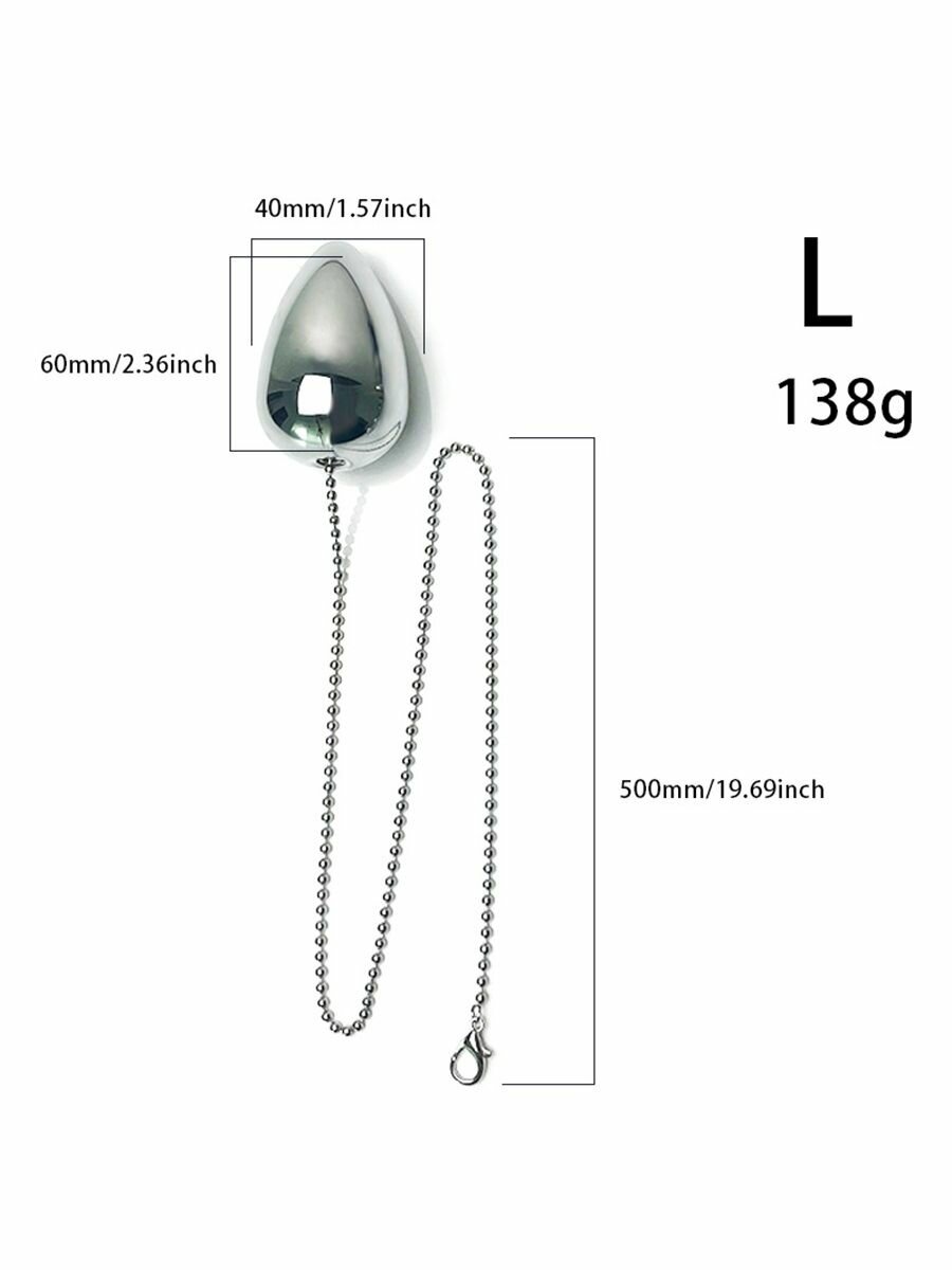 Металлическая анальная пробка в форме яйца, анальный расширитель на цепочке/товары для взрослых 18+