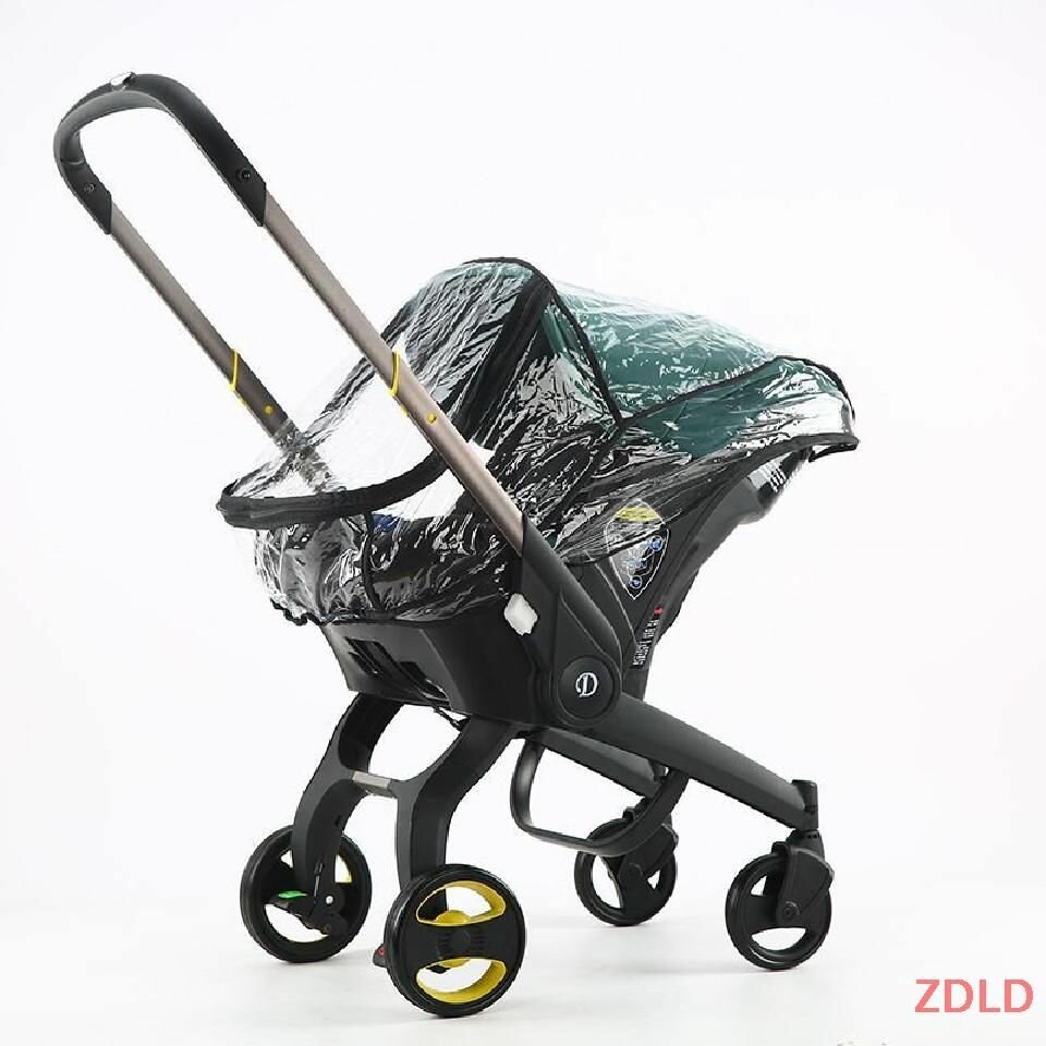 Универсальная модульная коляска 4 в 1 (автокресло-переноска) +накидка на нож+Мамины сумки + противомоскитные сетки + дождезащитные маски/Зелёный.