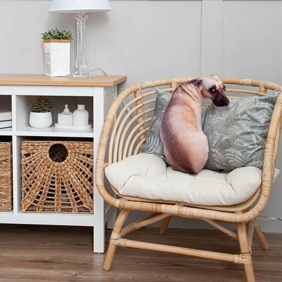 Реалистичная мягкая подушка собака Дог