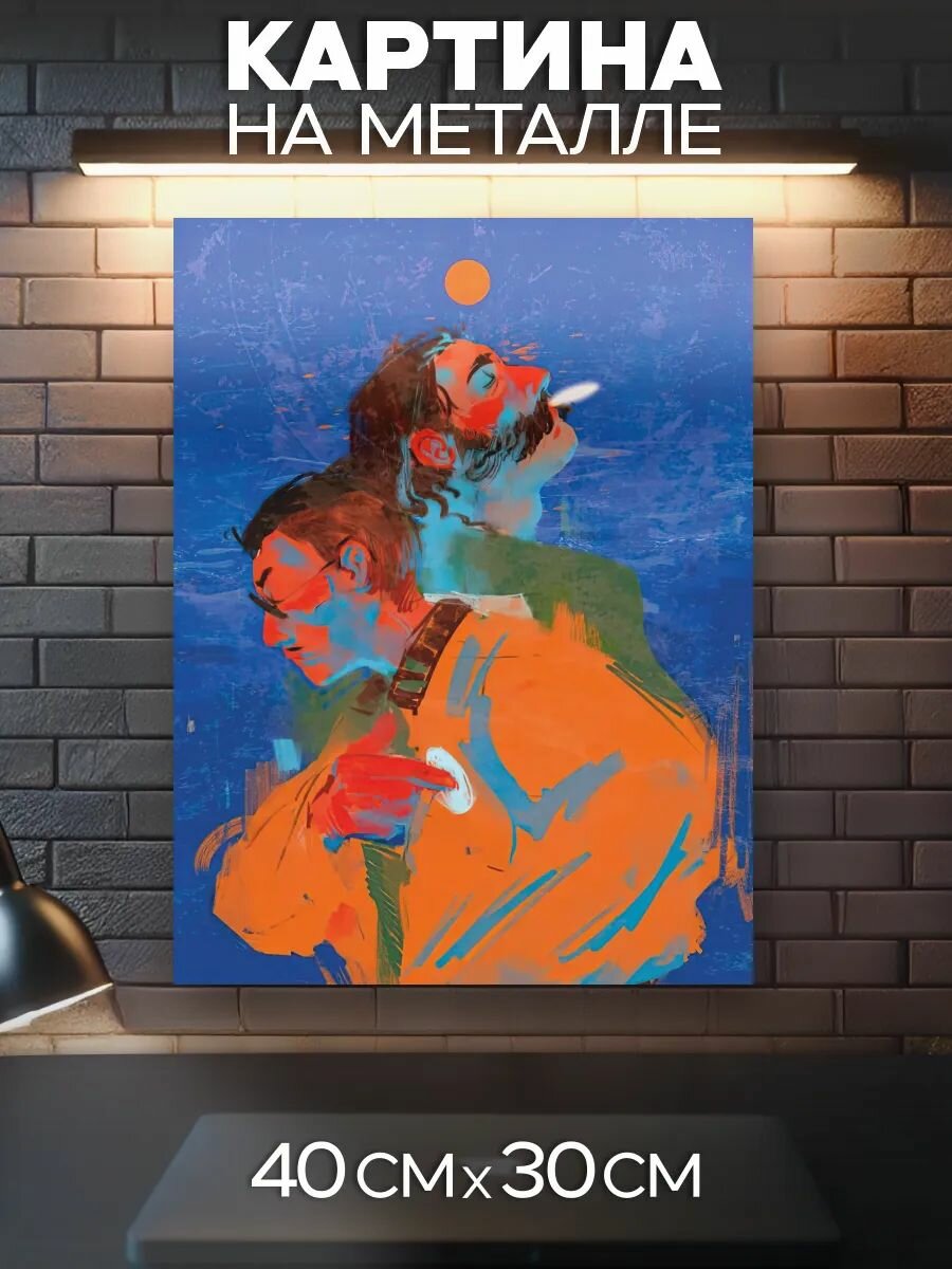 Картина на стену Disco Elysium - Гаррье и Ким