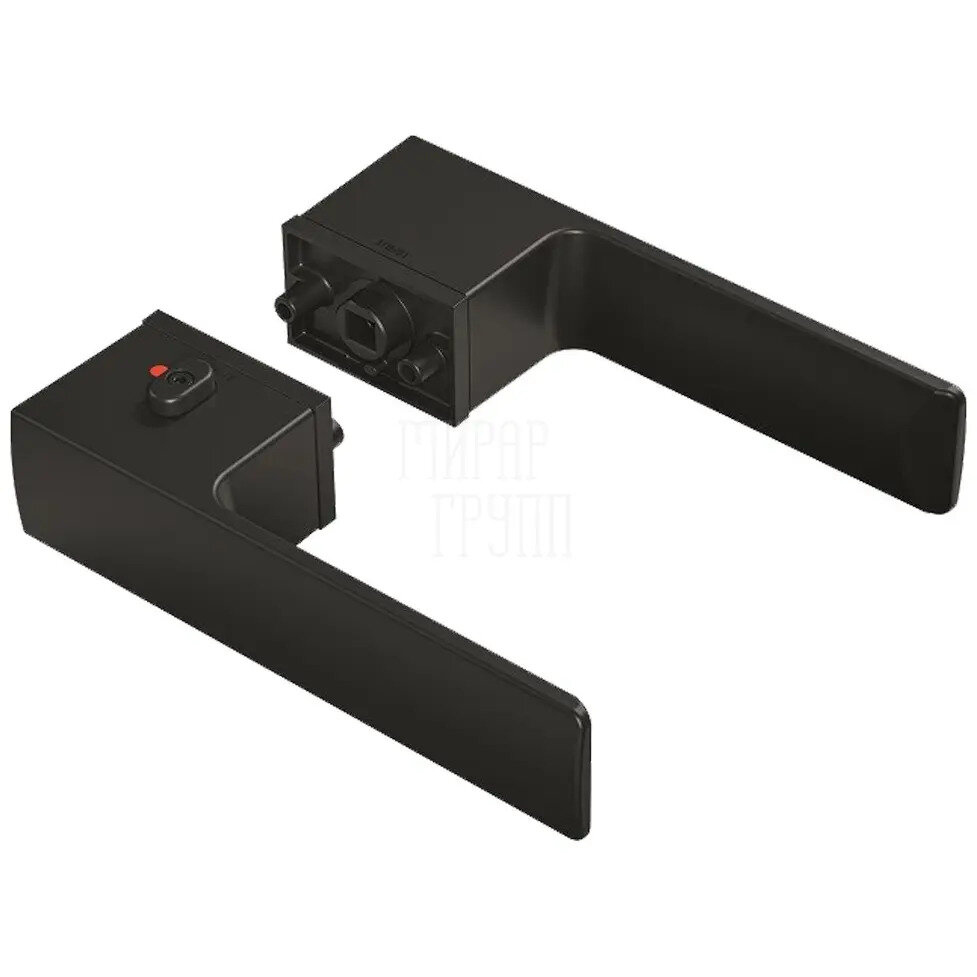 Дверная ручка Tupai "Big Line" 4084 5RE (с блокировкой, полотно 54-61 мм) черный (правая)