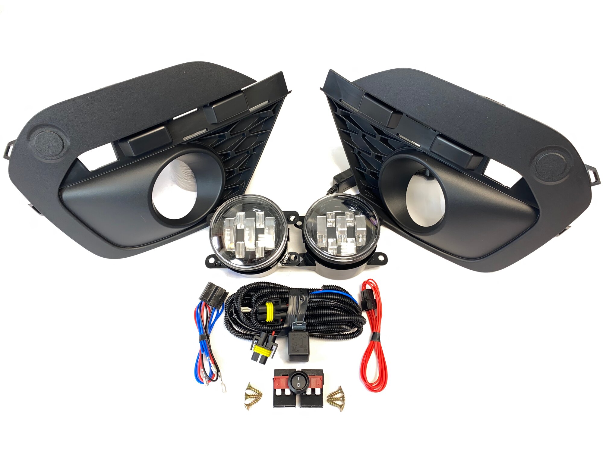 Полный набор для установки и подключения противотуманных фар 70w LED LADA LARGUS FL Лада Ларгус ФЛ