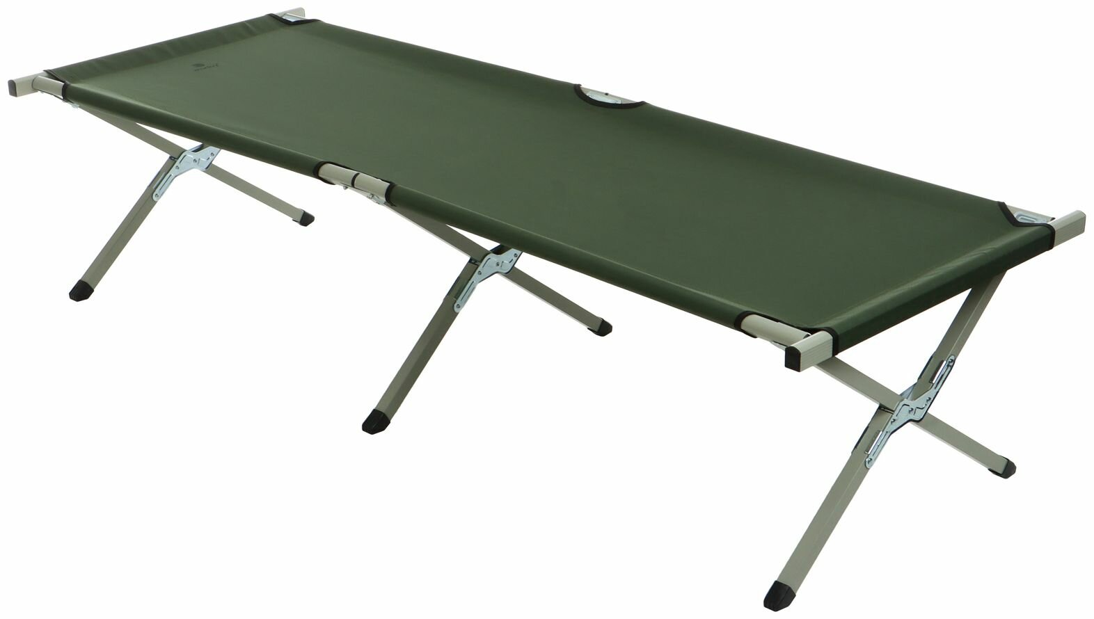 Раскладушка туристическая, летняя раскладная кровать-шезлонг для отдыха на природе и даче, 184 х 59 х 40 см, цвет зеленый