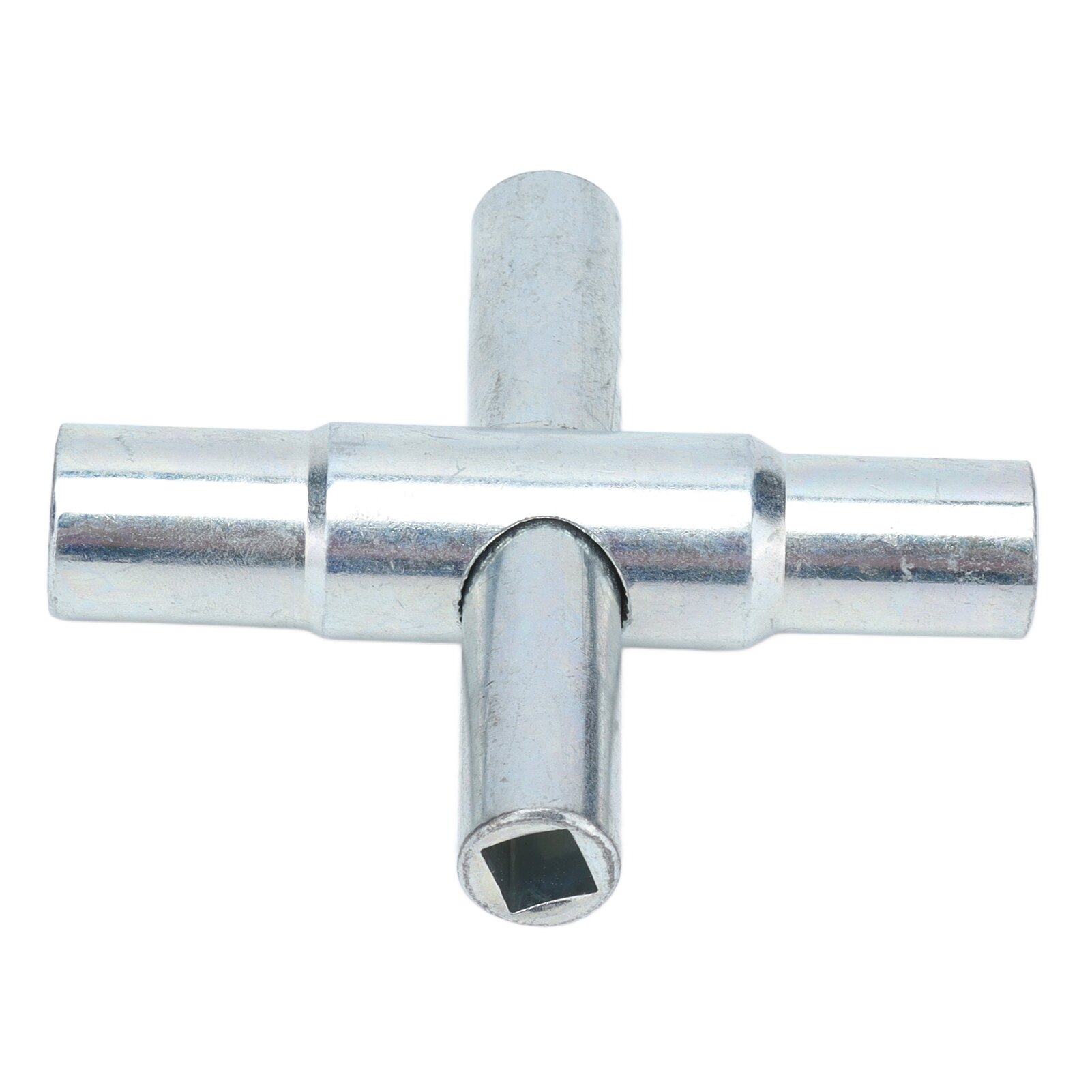 Ключ для кранов 4-в-1 4 Way Sillcock Key из стали 45# серебристого цвета размеры 1/4 дюйма, 9/32 дюйма, 5/16 дюйма, 11/32 дюйма инструмент для сантехники British system