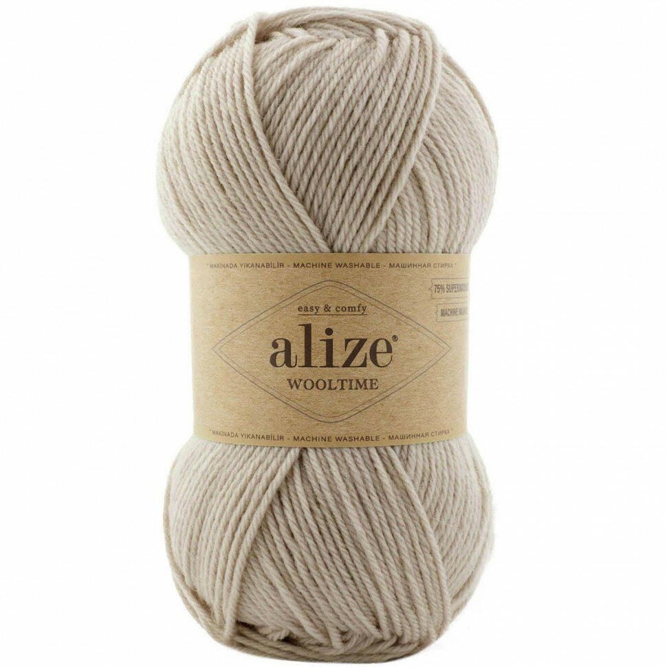 Пряжа Alize WOOLTIME 152 беж меланж (5 мотков)