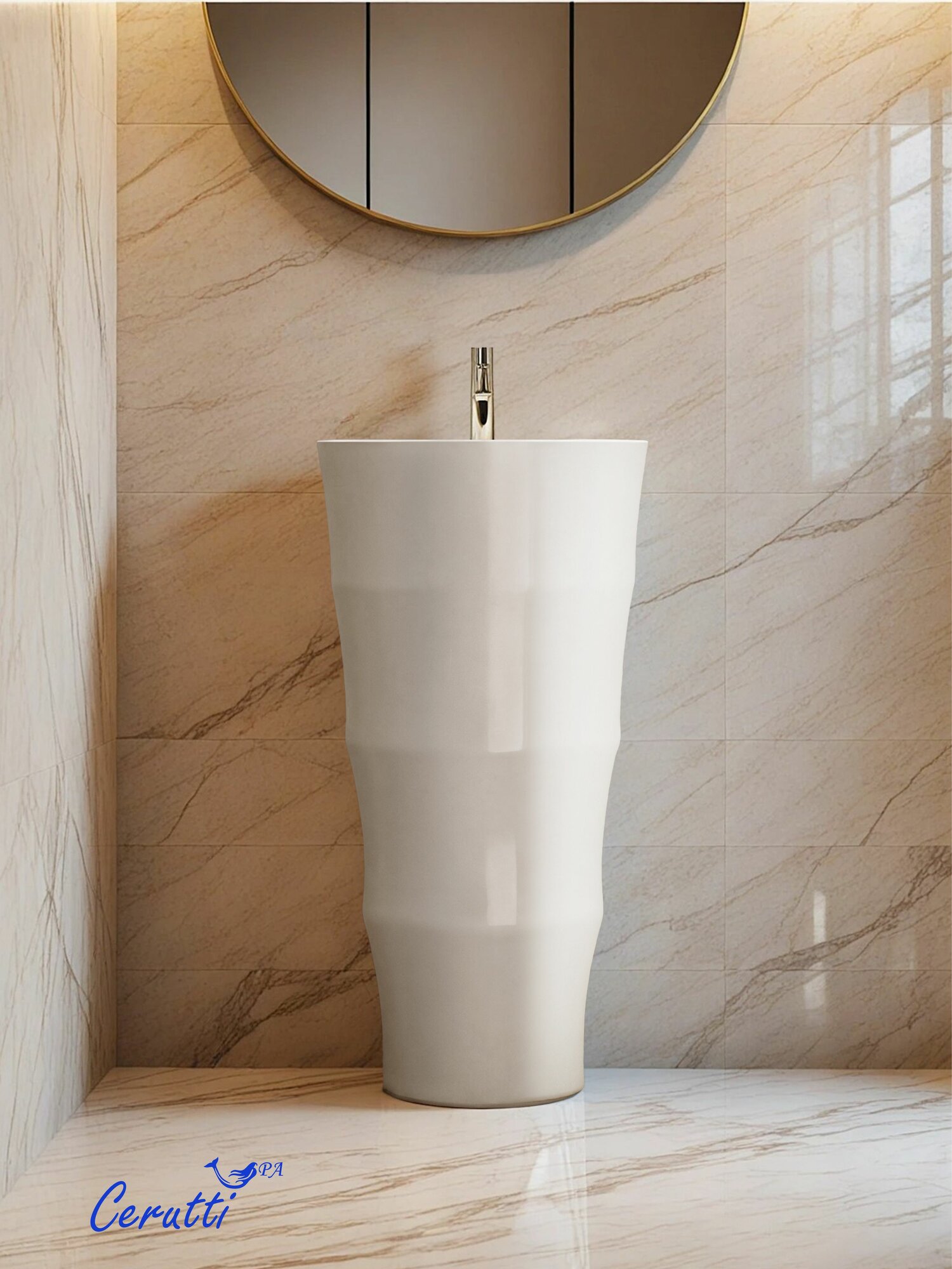 Раковина Ceruttispa MARCO напольная (420х420х830) белая