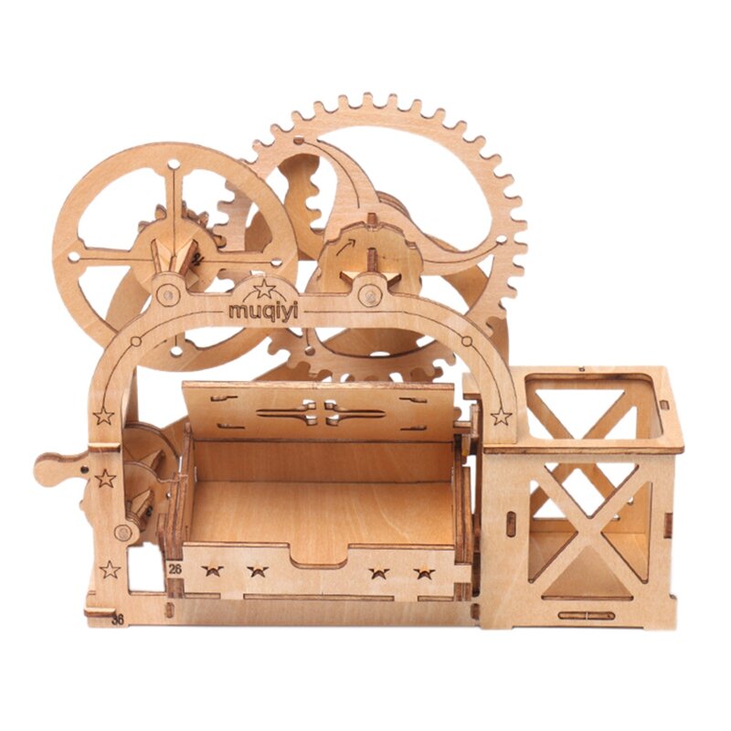 Механический привод, креативный держатель для ручек своими руками, ящик для хранения, деревянные головоломки, игровая сборка, игрушка, подарок для детей