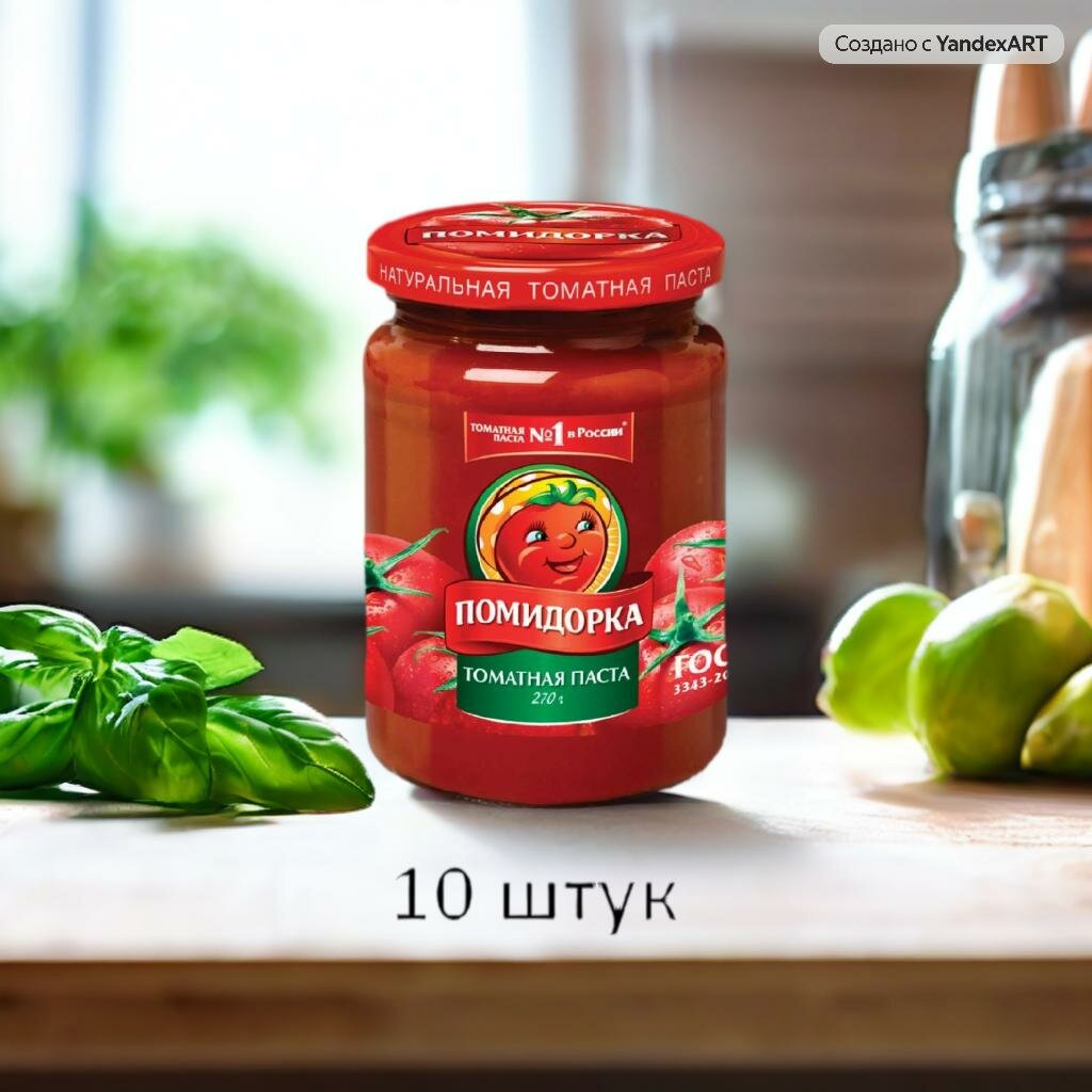 Паста Помидорка томатная, ст/б, 270 гр - 10 штук