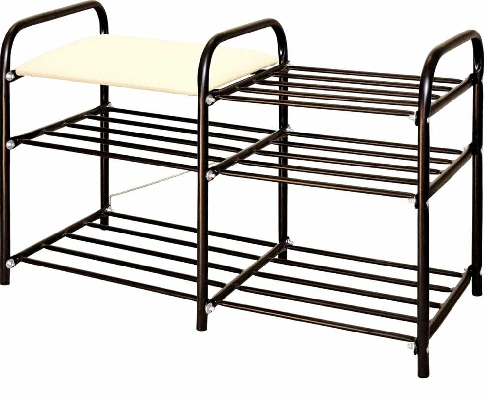 Этажерка Этажерка "Люкс" (ЭТЛ3-1/Ч черный) Обувнца Ника