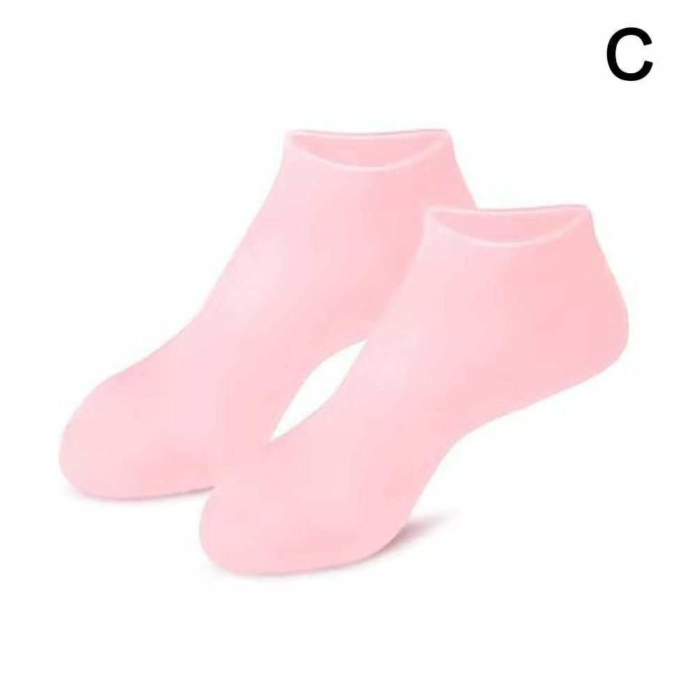 Силиконовые носочки для ног многоразовые, маска для ног, увлажняющие. 1 пара