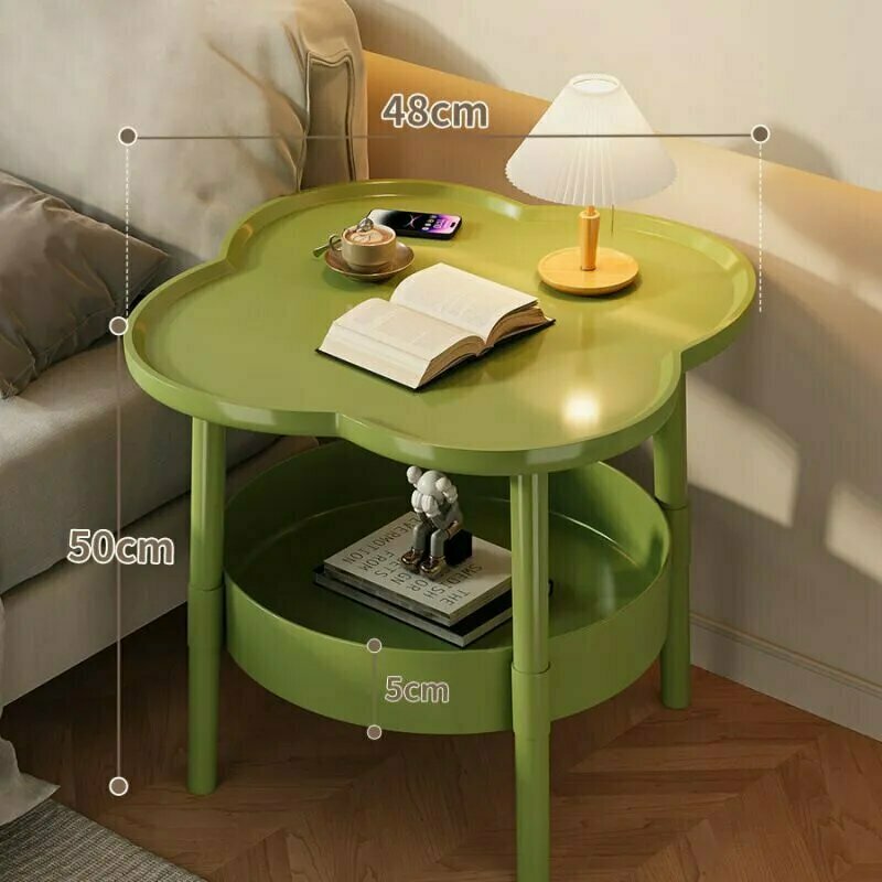 Журнальный стол "Четверть Круга", для гостиной, стекло, пластик, 48x48x50 см