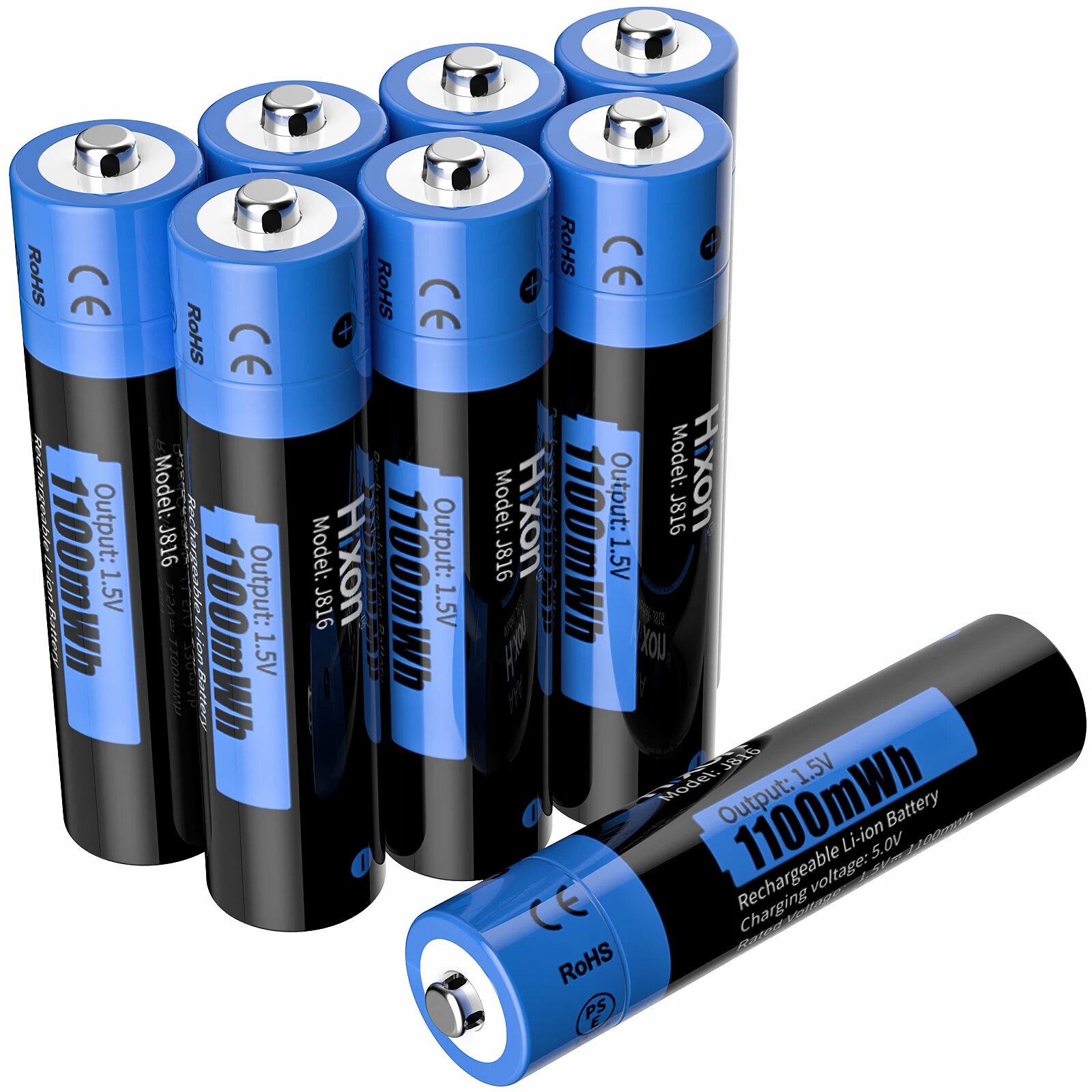 Hixon J816L 1100 мВтч литий-ионная перезаряжаемая батарея AAA 8PC battery