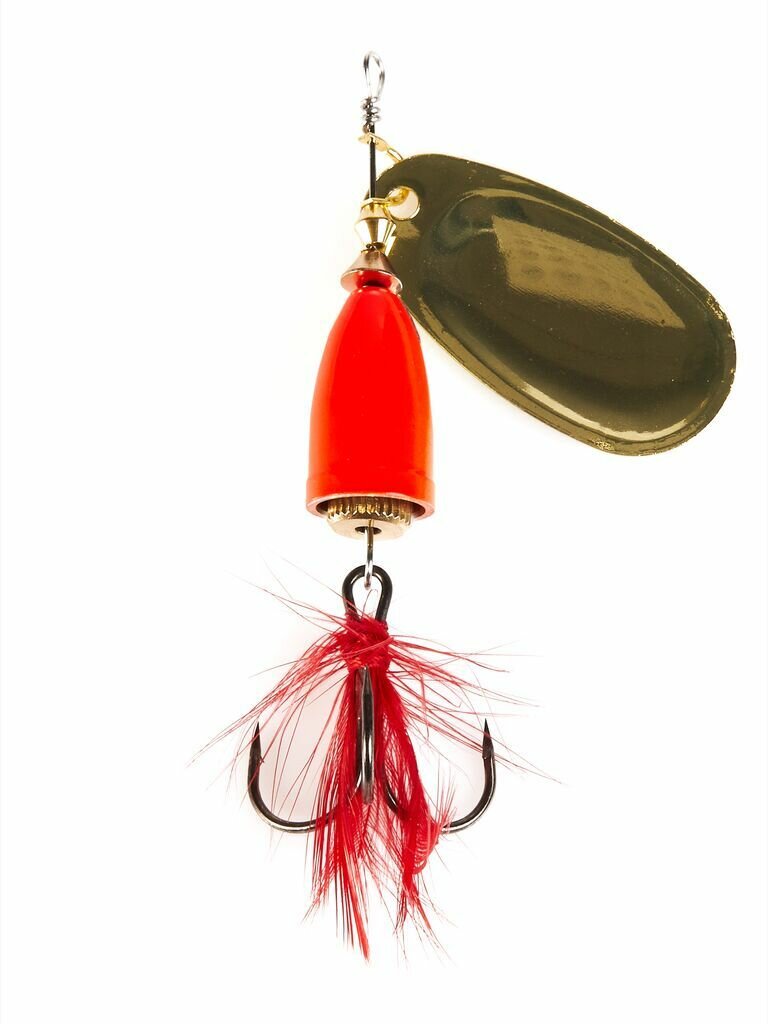 Блесна на щуку вращающаяся (вертушка) Lucky John BELL SPIN 05 013.0г GRD набор приманок для ловли среднего окуня, судака и жереха , снасти рыболовные для зимней и летней рыбалки