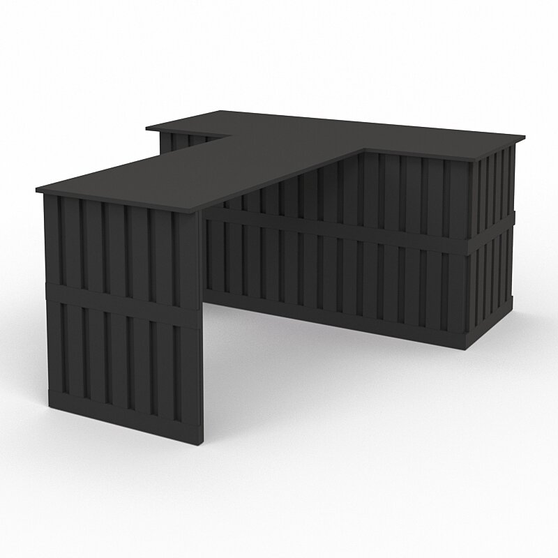 Стол руководителя №13 с приставкой брифингом, Черный. Производитель товара - компания Westcom.