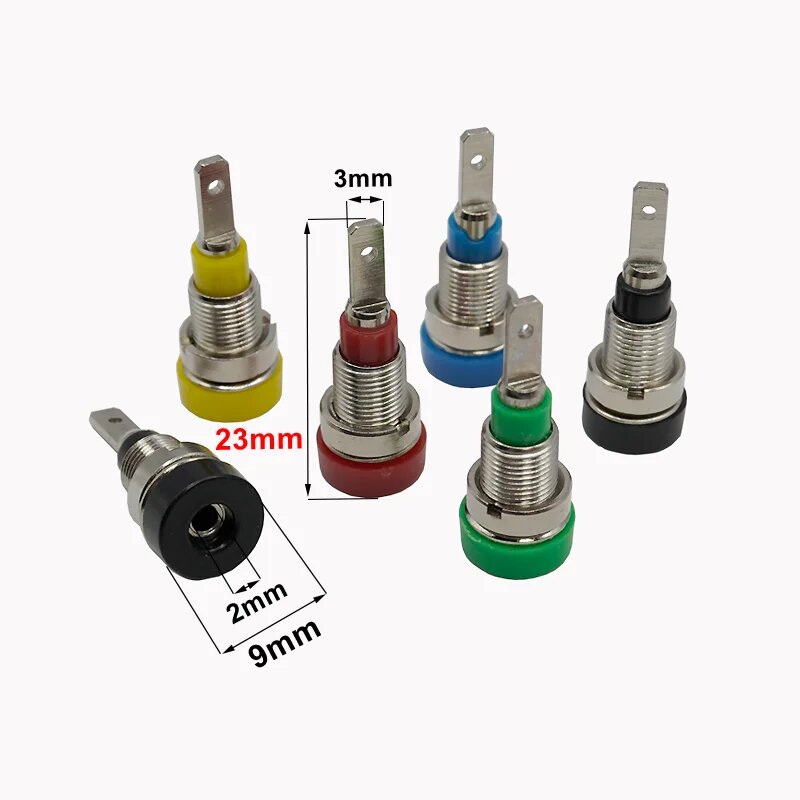 5 шт, 2 мм, разъем типа «банан», сложенная мужская и женская изолированная клеммная колодка для экспериментальной панели, испытательная линия, сварная