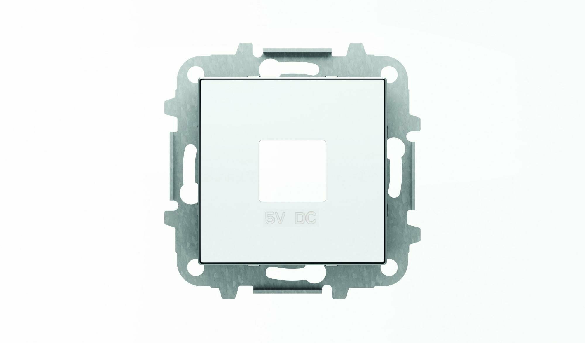 ABB SKY Альпийский белый Накладка для механизмов зарядного устройства USB, арт.8185, 2CLA858500A1101