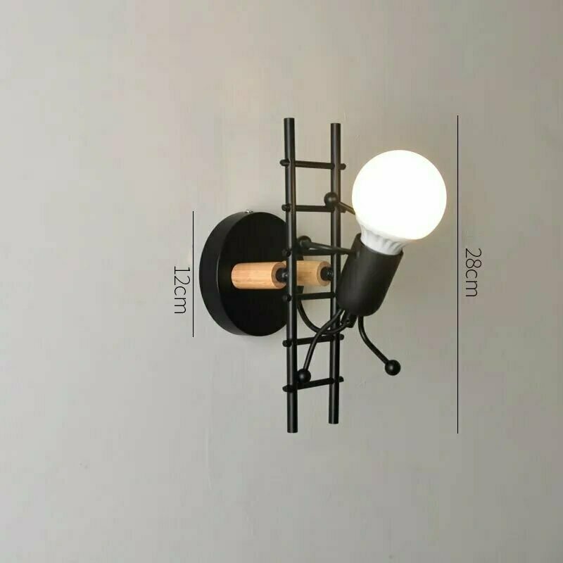 Человечек, поднимающийся по лестницеНастенный светильник, E27, 10 Вт