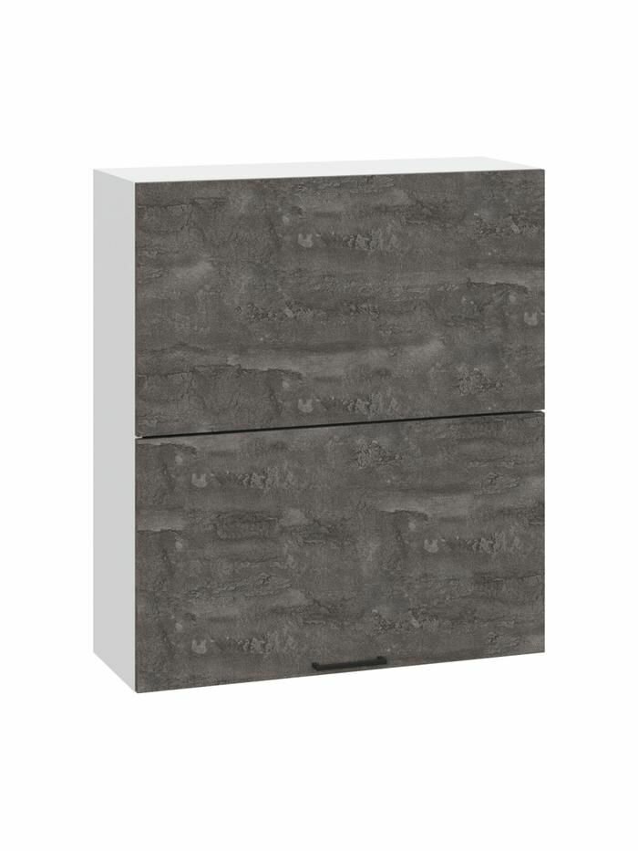 Кухонный модуль навесной, барный шкаф Урбан, высокий, 80х29.6х91.2 см, Белый / Камень темный