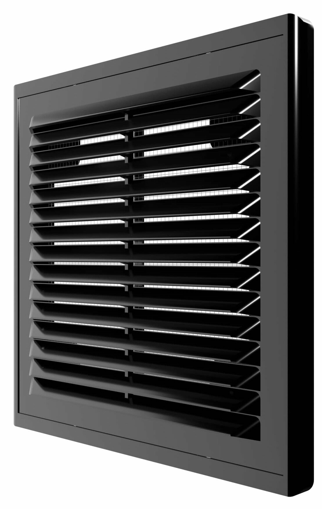 Решетка вентиляционная ЭРА 1515Р разъемная с сеткой, из пластика, черная, размер 150х150мм / строительство и ремонт