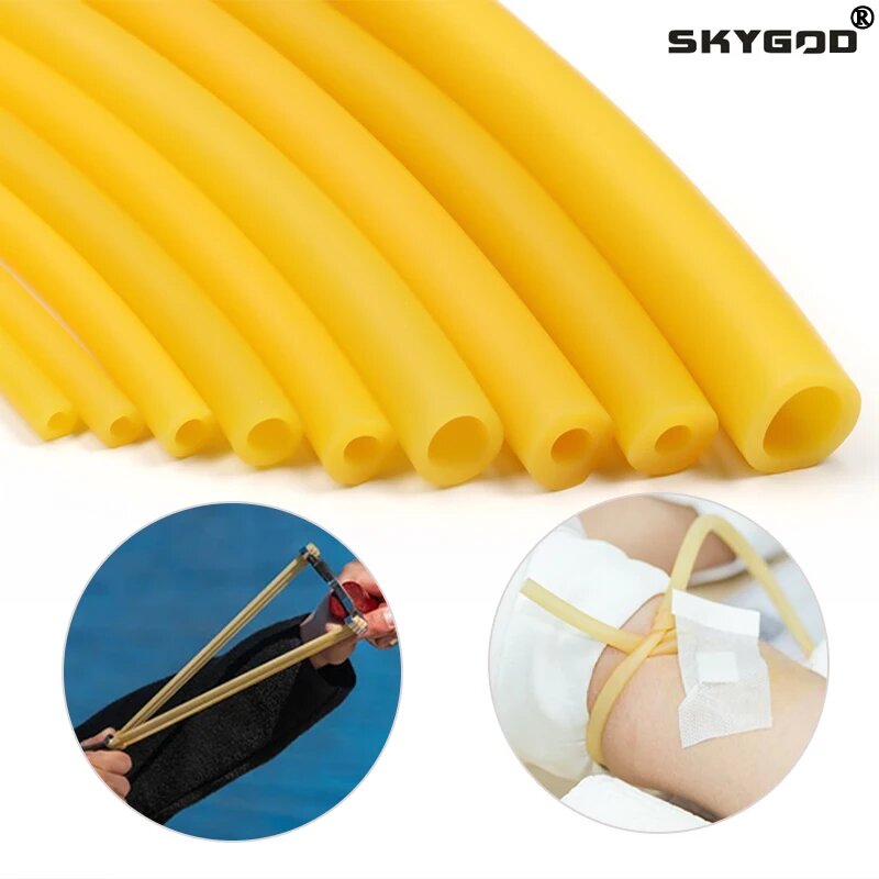 Латексные резиновые шланги 1,6-18 мм, жёлтые 10x16mm, 2 meters