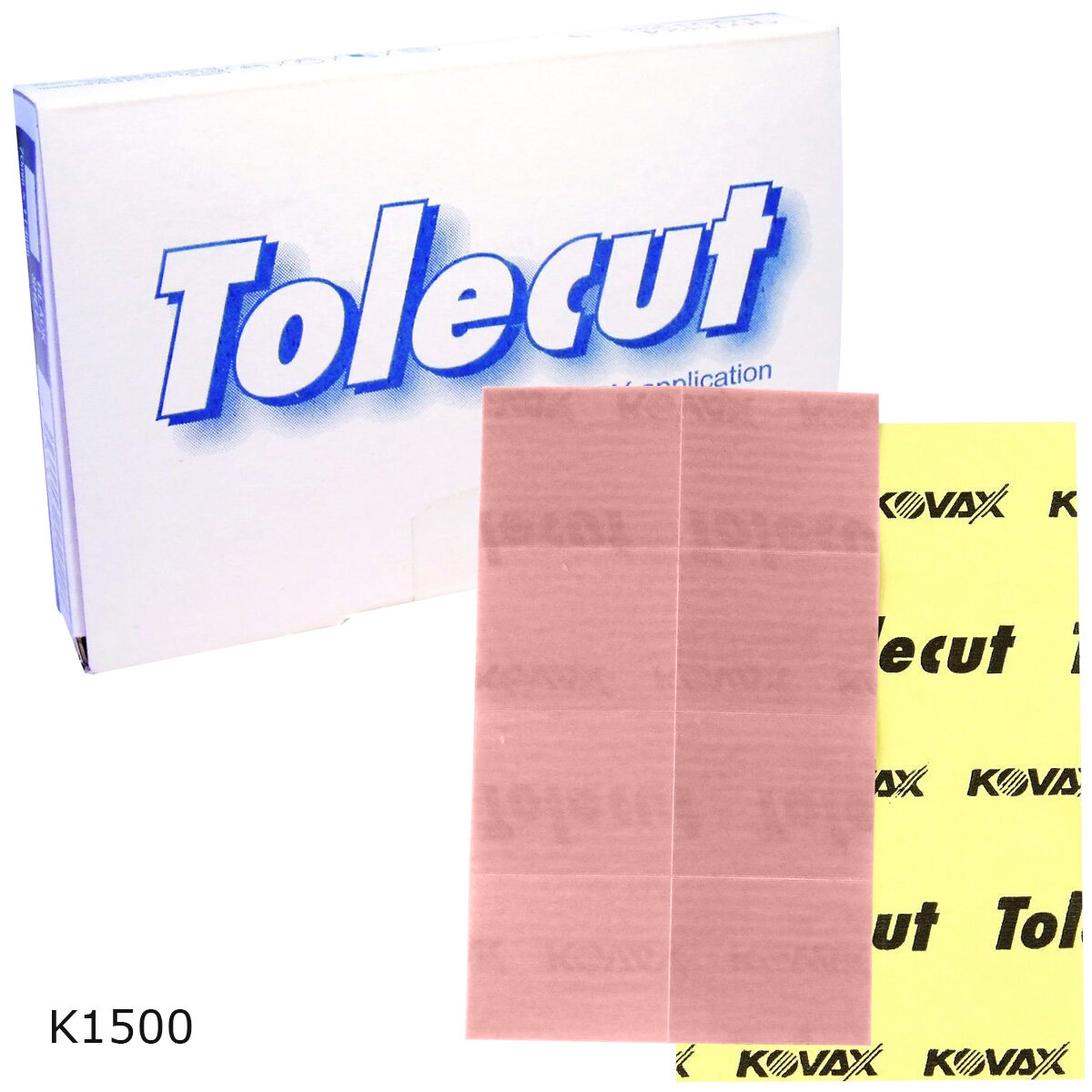 5шт - лист абразивный K1500 29х35мм клейкий розовый TOLECUT KOVAX (8шт)